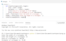 Python Program To Calculate Area Of Rectangle Using Function CALCKP