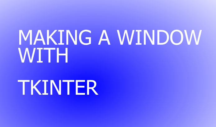 Tkinter: a basic input window | python programming