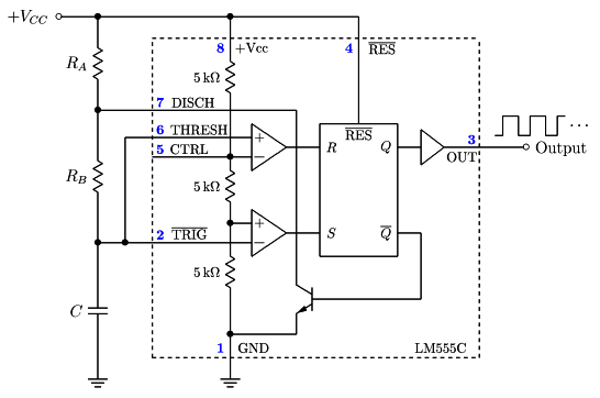 555 Timer Ic Working Principle Block Diagram Circuit Schematics