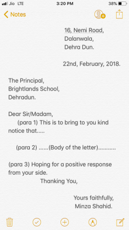 How To Write A Formal Letter In English Icse Board