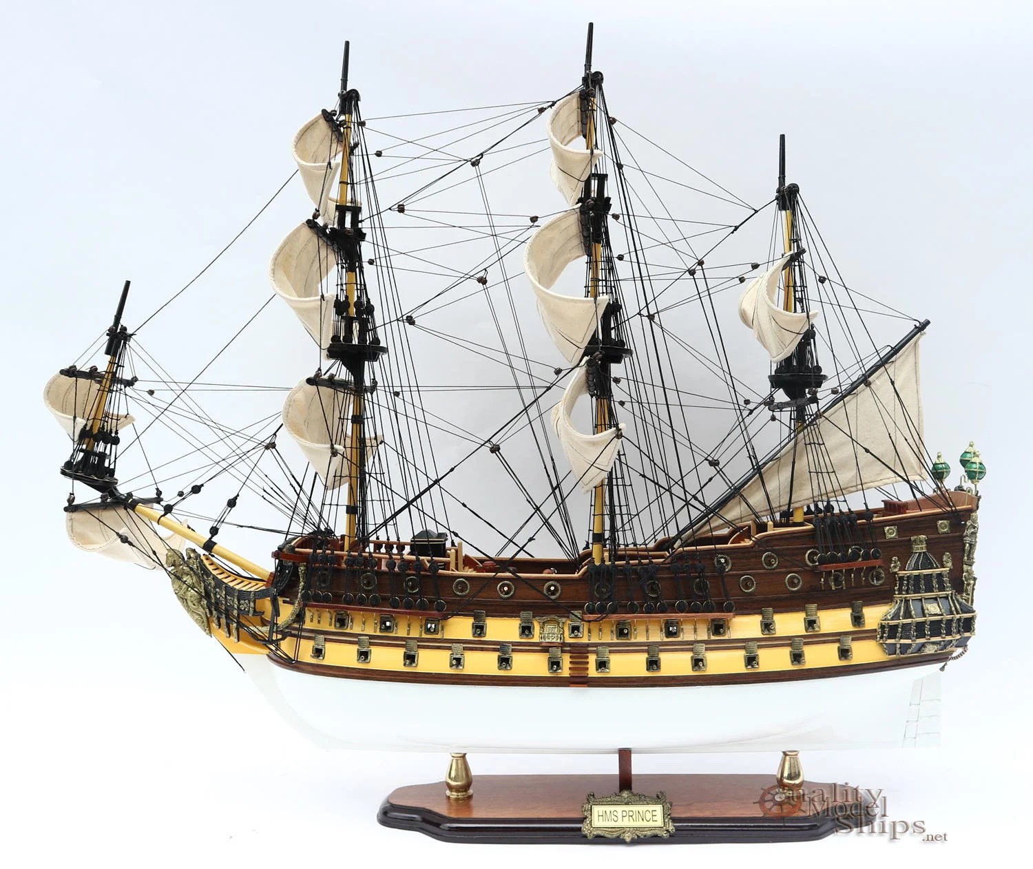 HMS Prince Tall Ship Assembled Built Wooden Model Ship - Quality Model ...