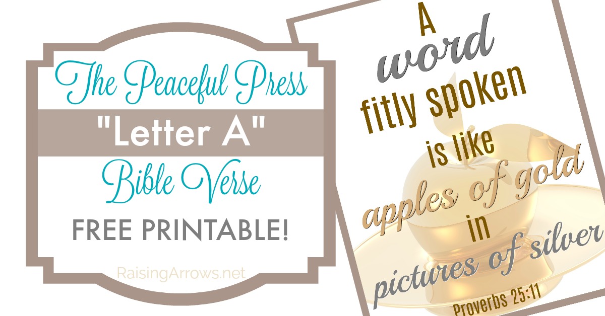 Free "Letter A" Verse for The Peaceful Preschool!