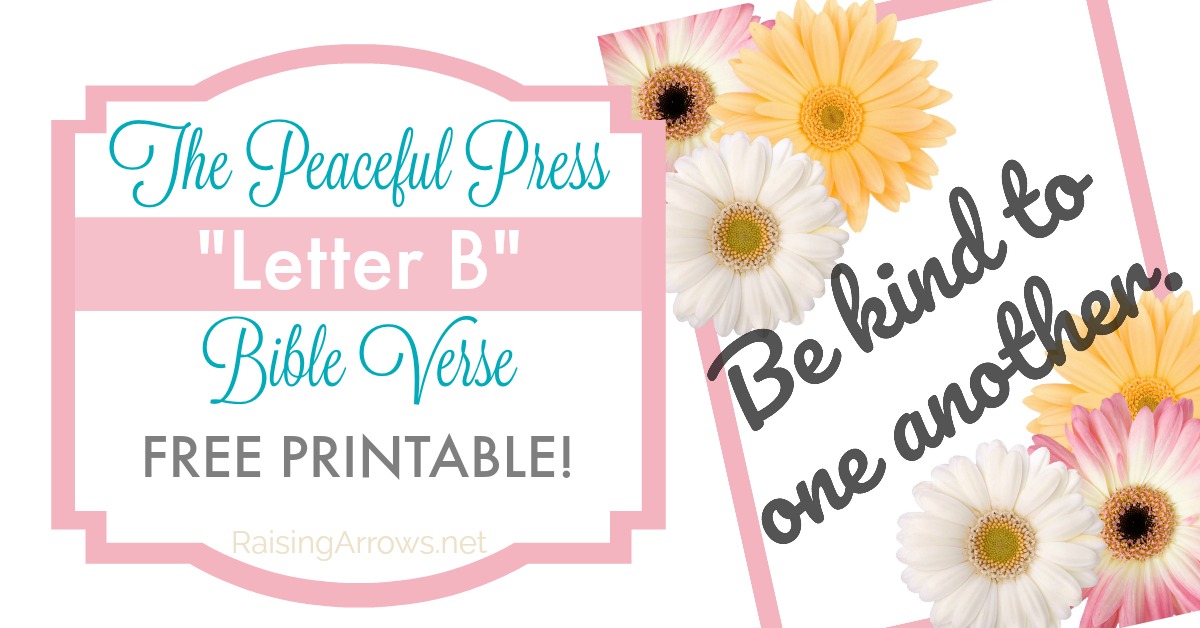 Free "Letter B" Bible Verse Printable