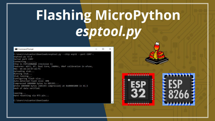 Flashing Micropython Firmware With Esptoolpy On Esp32 And Esp8266