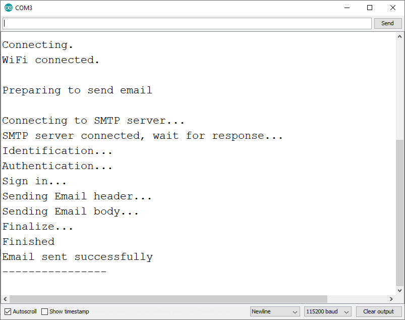 Esp32 Smtp Server Send Email With Text Arduino Ide Serial Monitor Random Nerd Tutorials