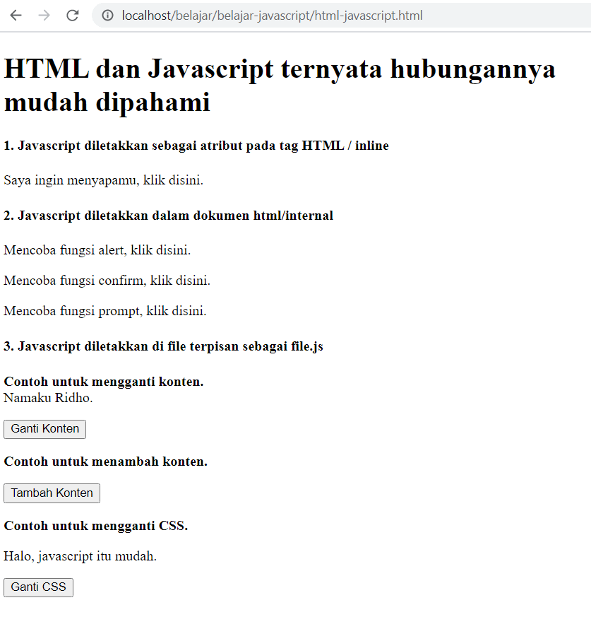 HTML dan Javascript ternyata hubungannya mudah dipahami (part 5) – Rasupe
