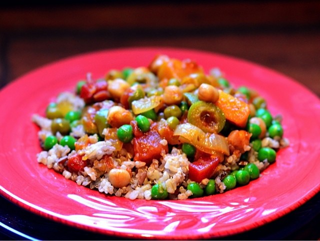 Slow Cooker Sweet Garbanzo Chili