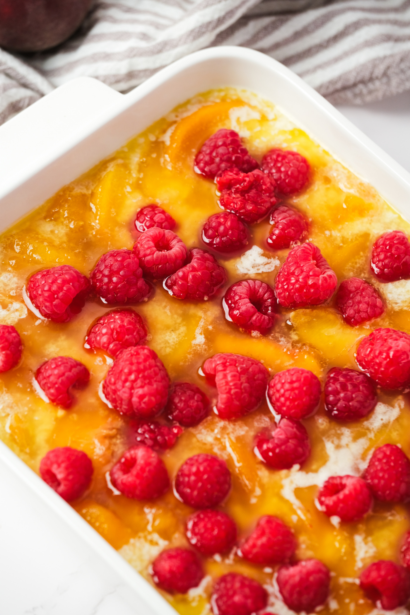 Peach Raspberry Cobbler