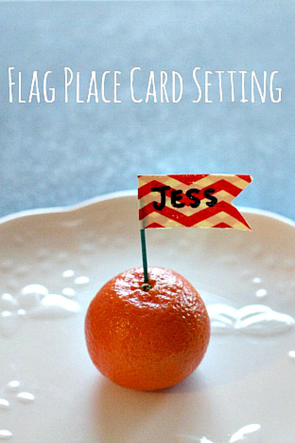 DIY Flag Place Card Setting - Reluctant Entertainer