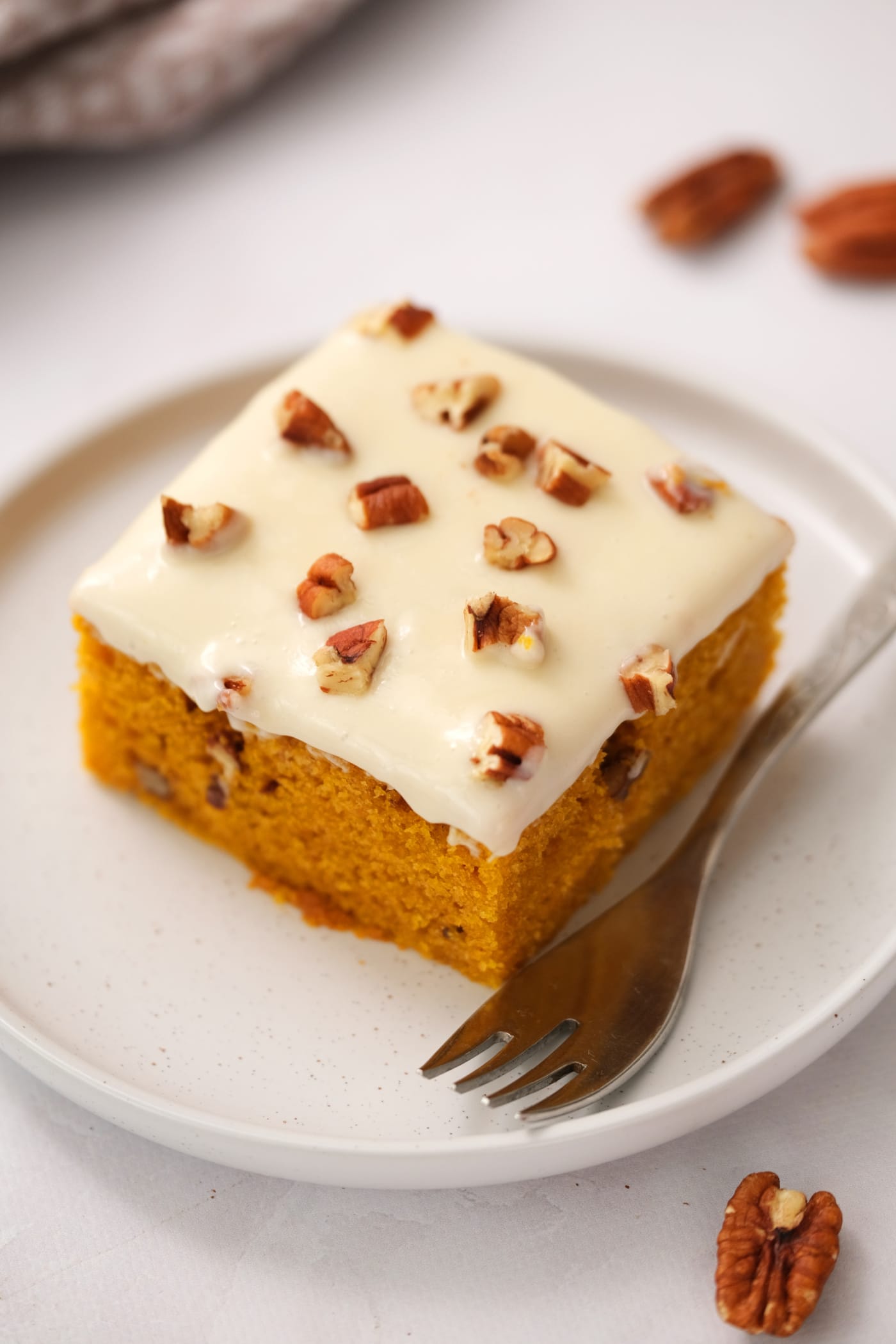 Fall Dinner Party Pumpkin Cake with Maple Frosting