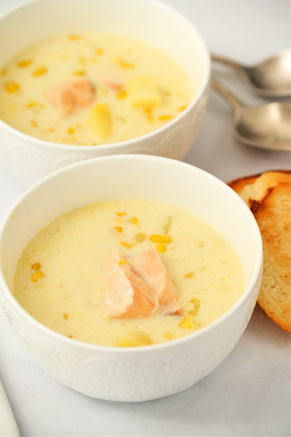Corn Salmon Chowder Recipe - Reluctant Entertainer