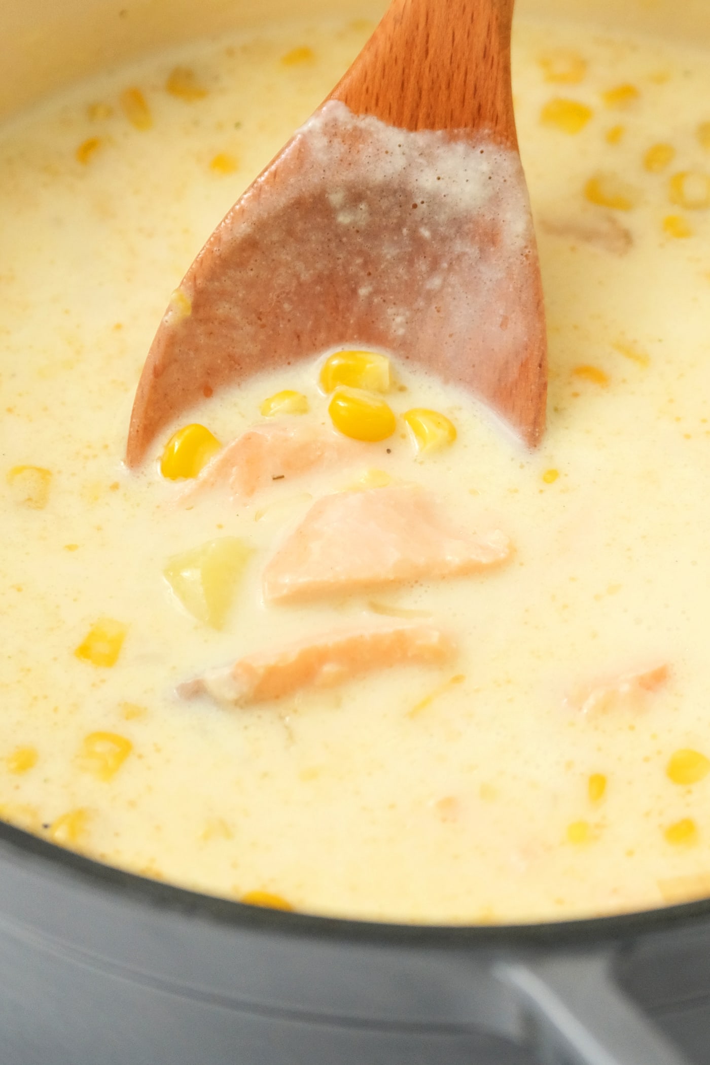 Corn Salmon Chowder Recipe - Reluctant Entertainer
