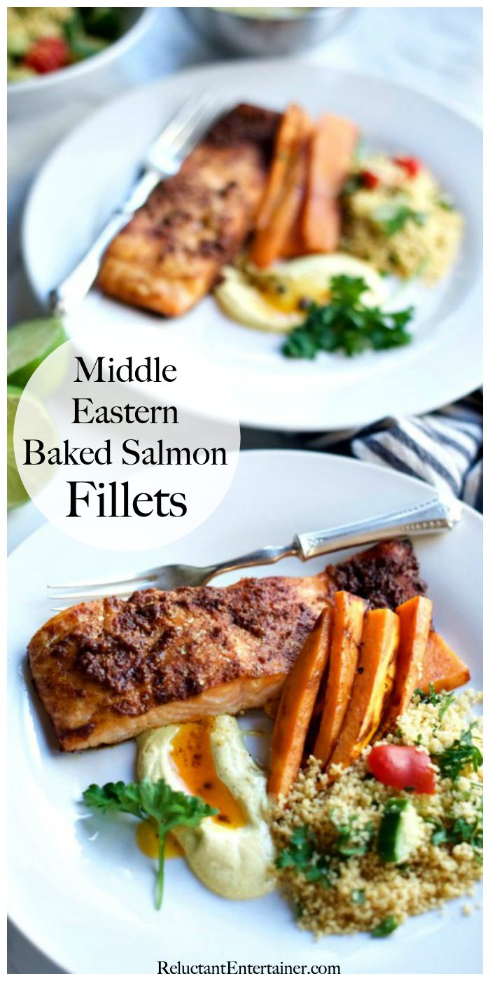 Middle-Eastern Baked Salmon Fillets - Reluctant Entertainer