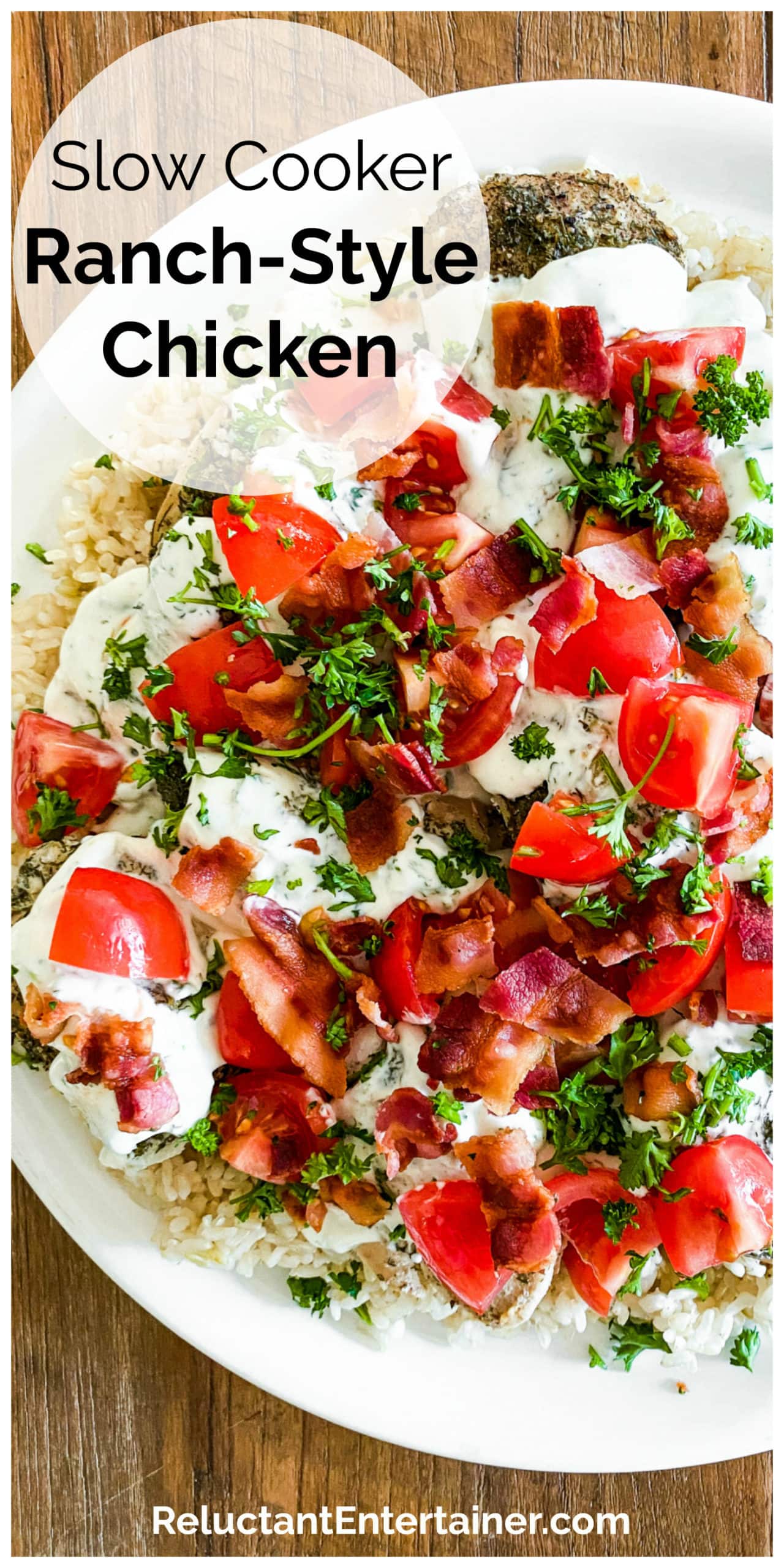 Slow Cooker Ranch Style Chicken - Reluctant Entertainer