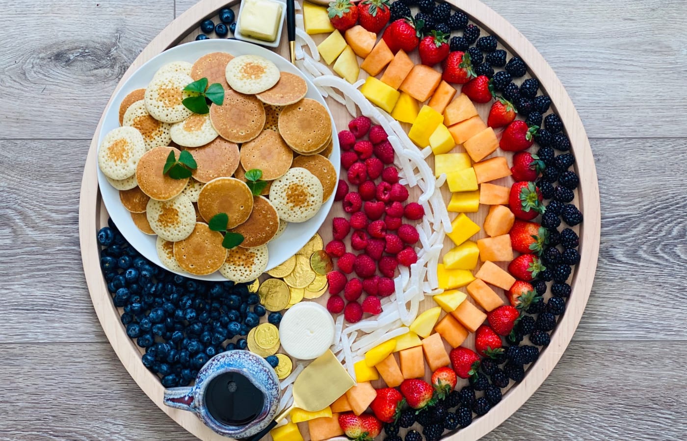 Easy Rainbow Breakfast Board - Reluctant Entertainer