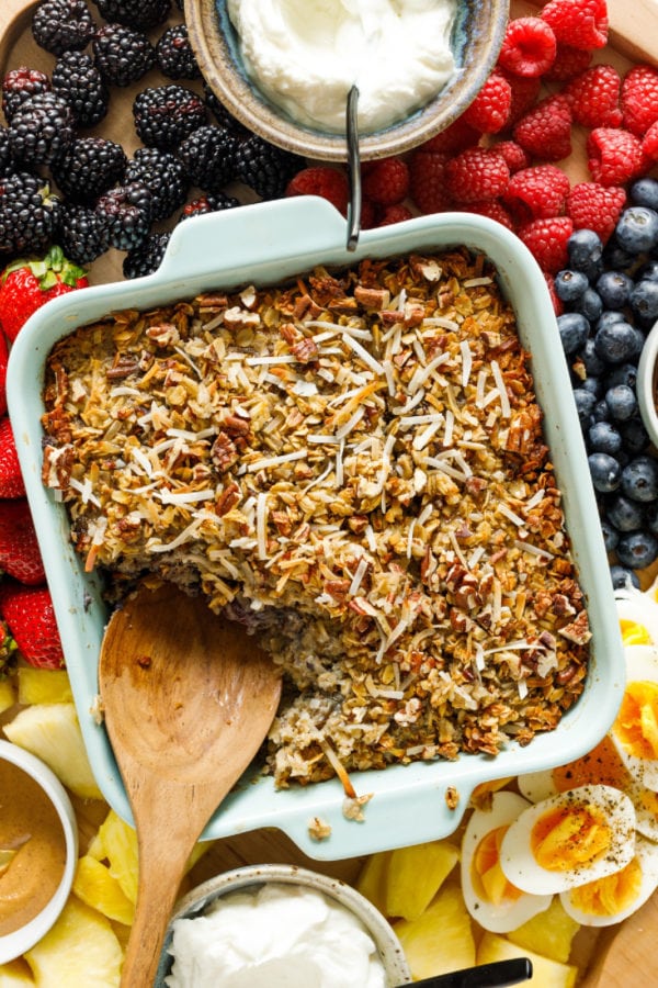 Baked Oatmeal Breakfast Board - Reluctant Entertainer