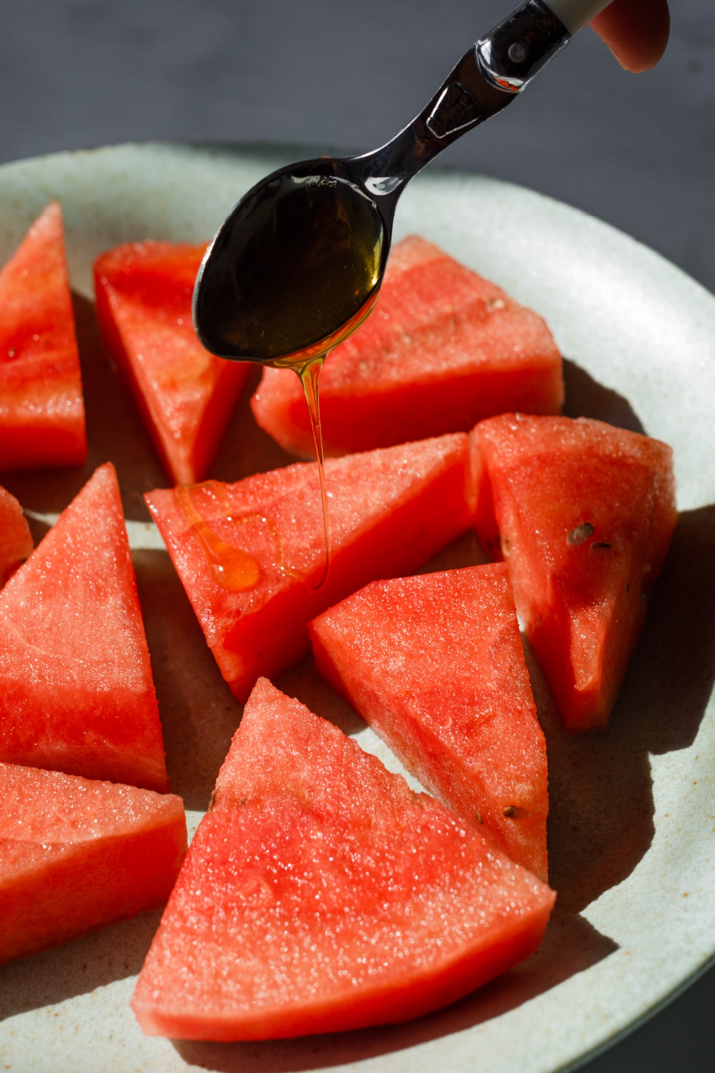 Salted Watermelon with Honey Mint - Reluctant Entertainer