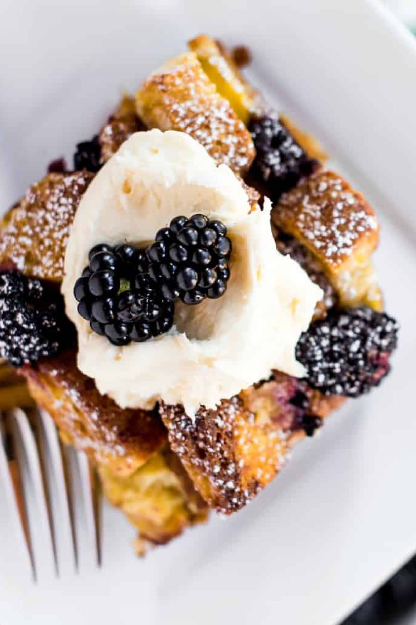 Lemon Blackberry Bread Pudding - Reluctant Entertainer