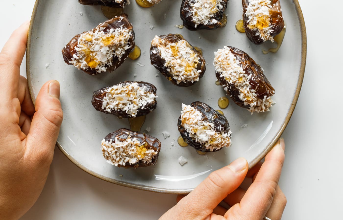 Peanut Butter Coconut Dates - Reluctant Entertainer