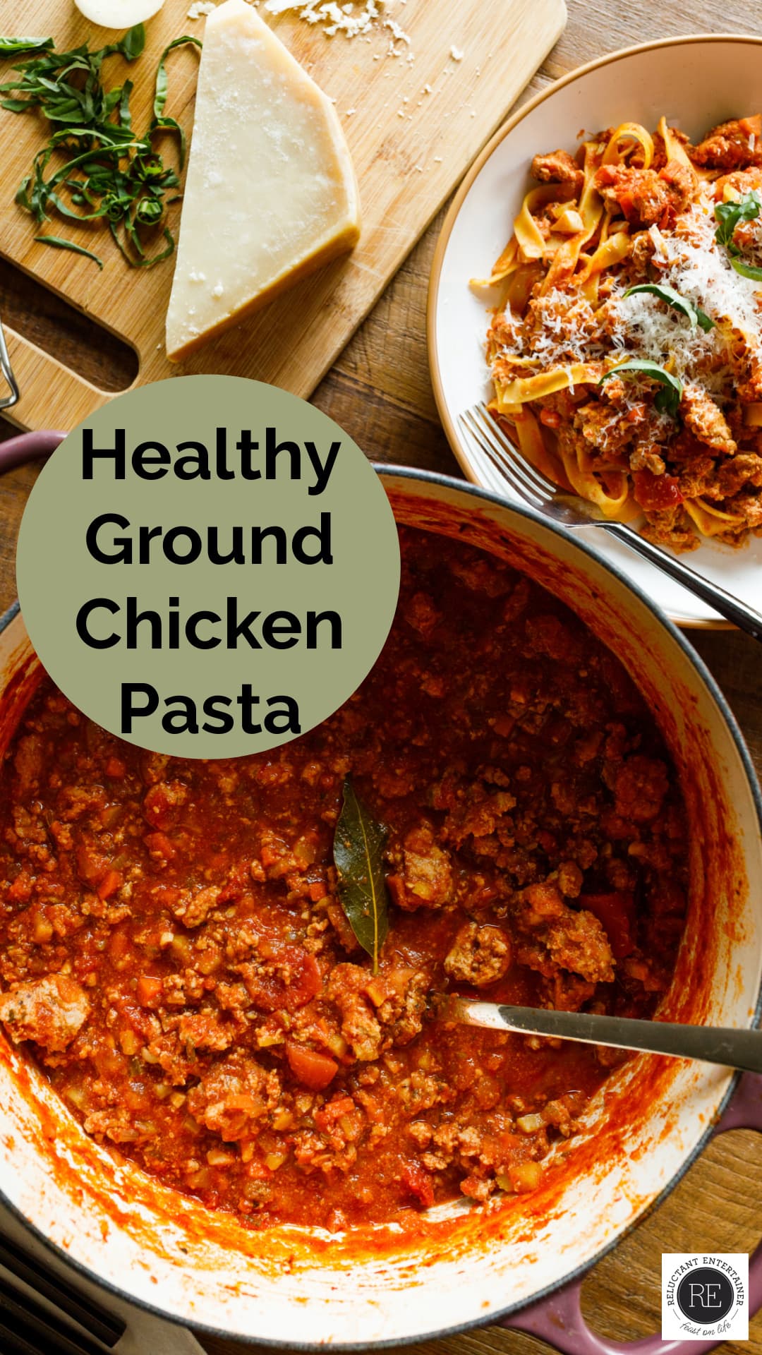 Healthy Ground Chicken Pasta - Reluctant Entertainer