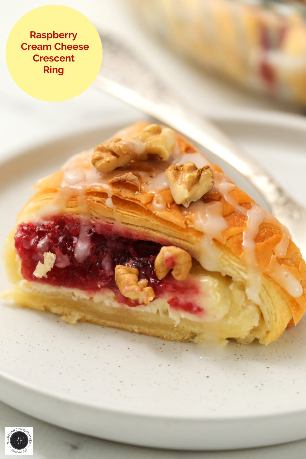 Raspberry Cream Cheese Crescent Ring - Reluctant Entertainer