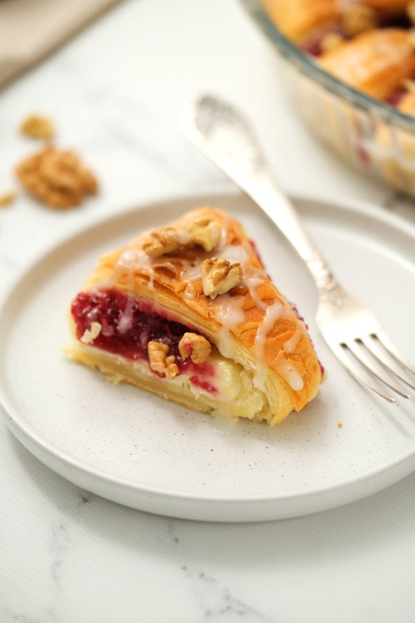 Raspberry Cream Cheese Crescent Ring - Reluctant Entertainer