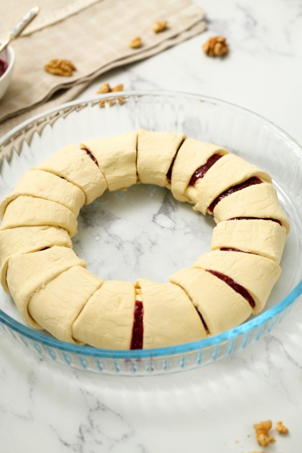 Raspberry Cream Cheese Crescent Ring - Reluctant Entertainer