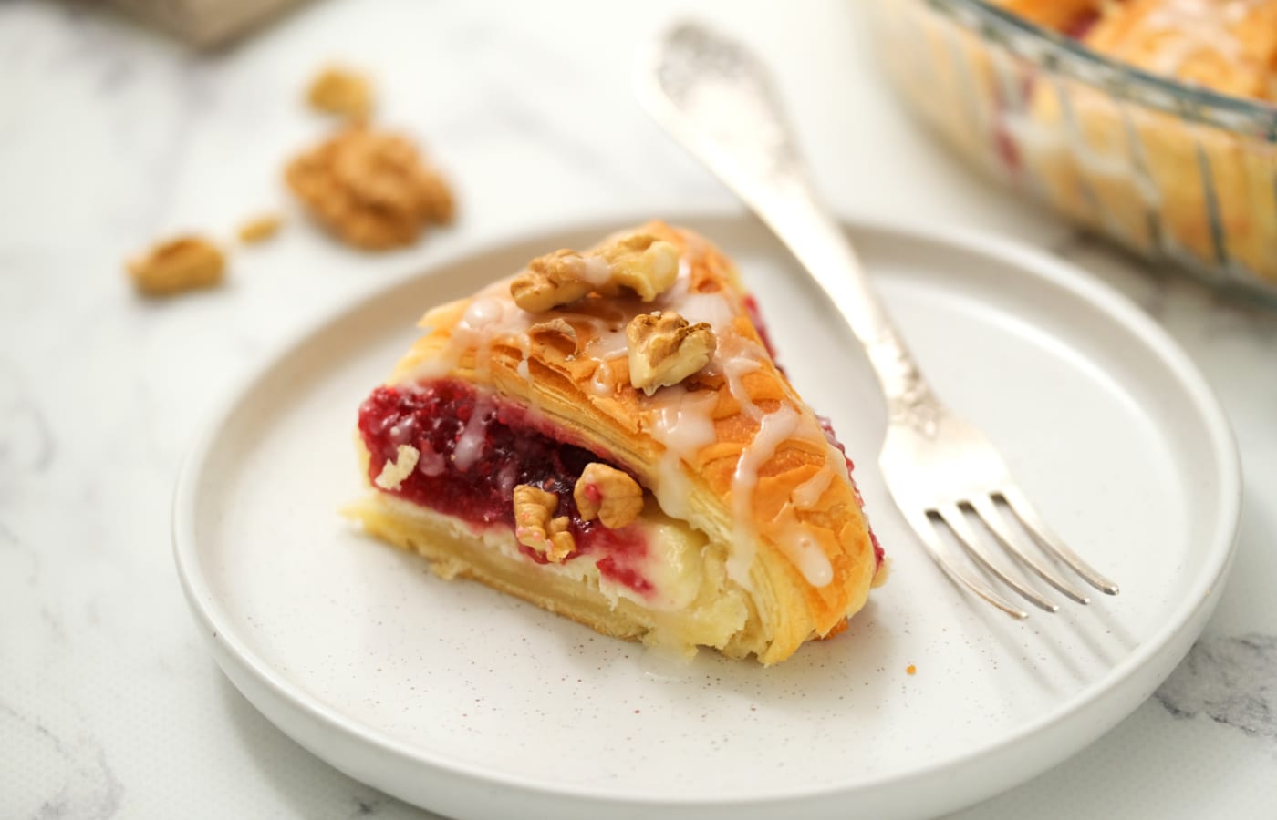 Raspberry Cream Cheese Crescent Ring - Reluctant Entertainer