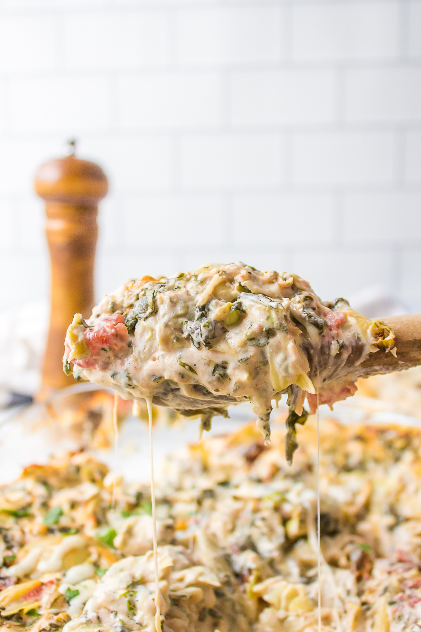 Cake Pan Artichoke Dip - Reluctant Entertainer