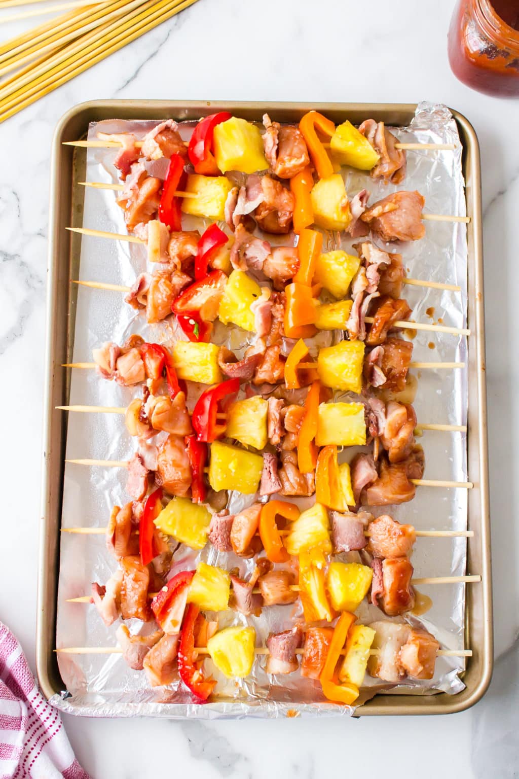 BBQ Chicken Bacon Kebabs - Reluctant Entertainer