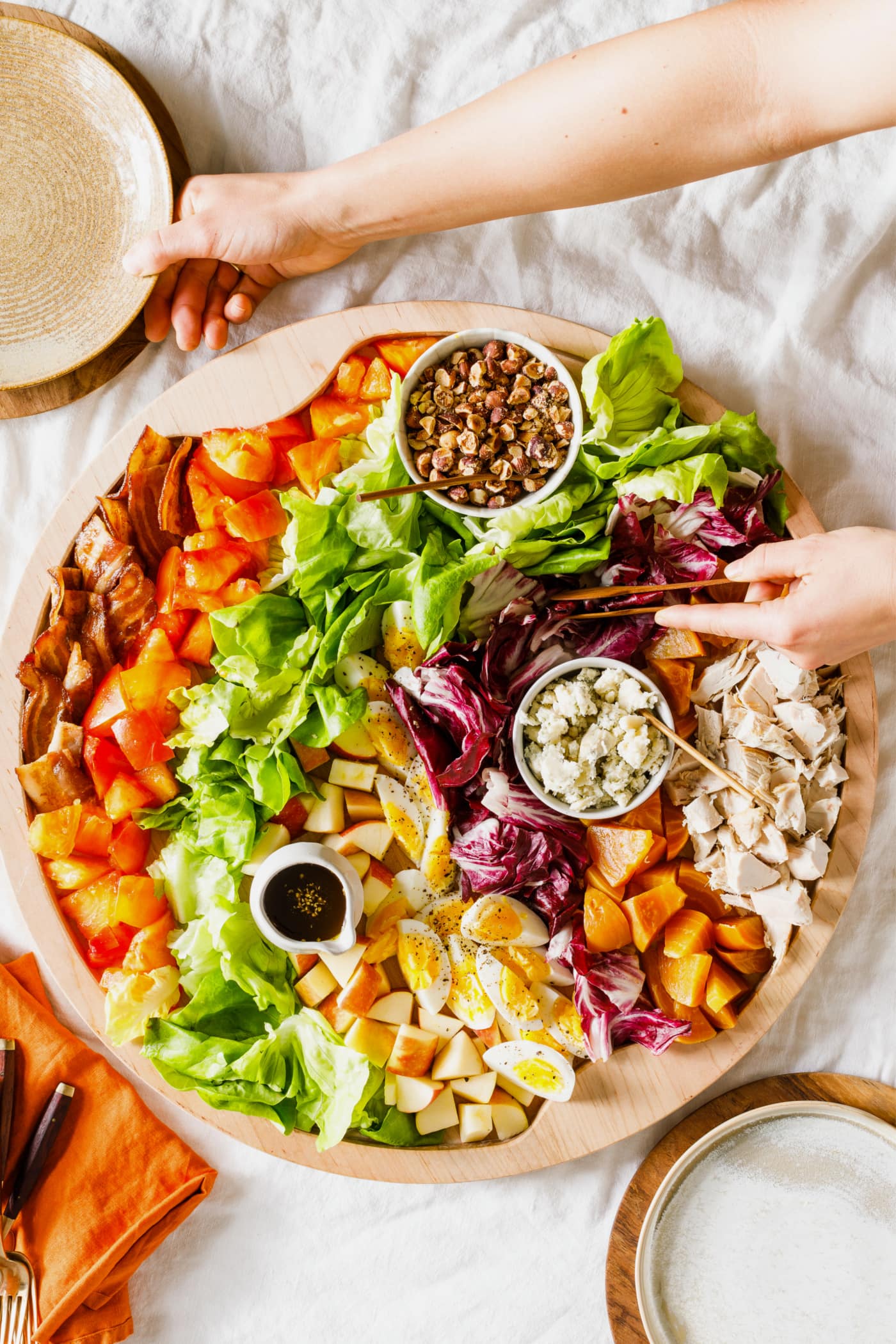 Fall Cobb Salad Board - Reluctant Entertainer