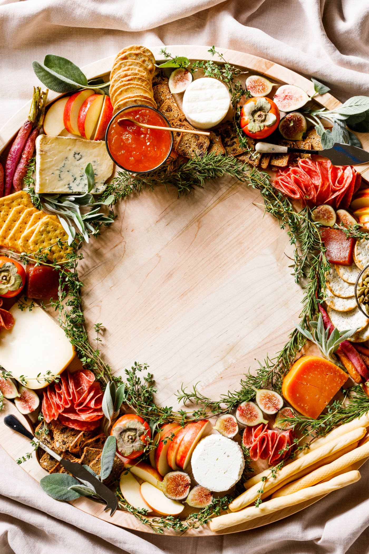 Fall Cheese Board Wreath - Reluctant Entertainer