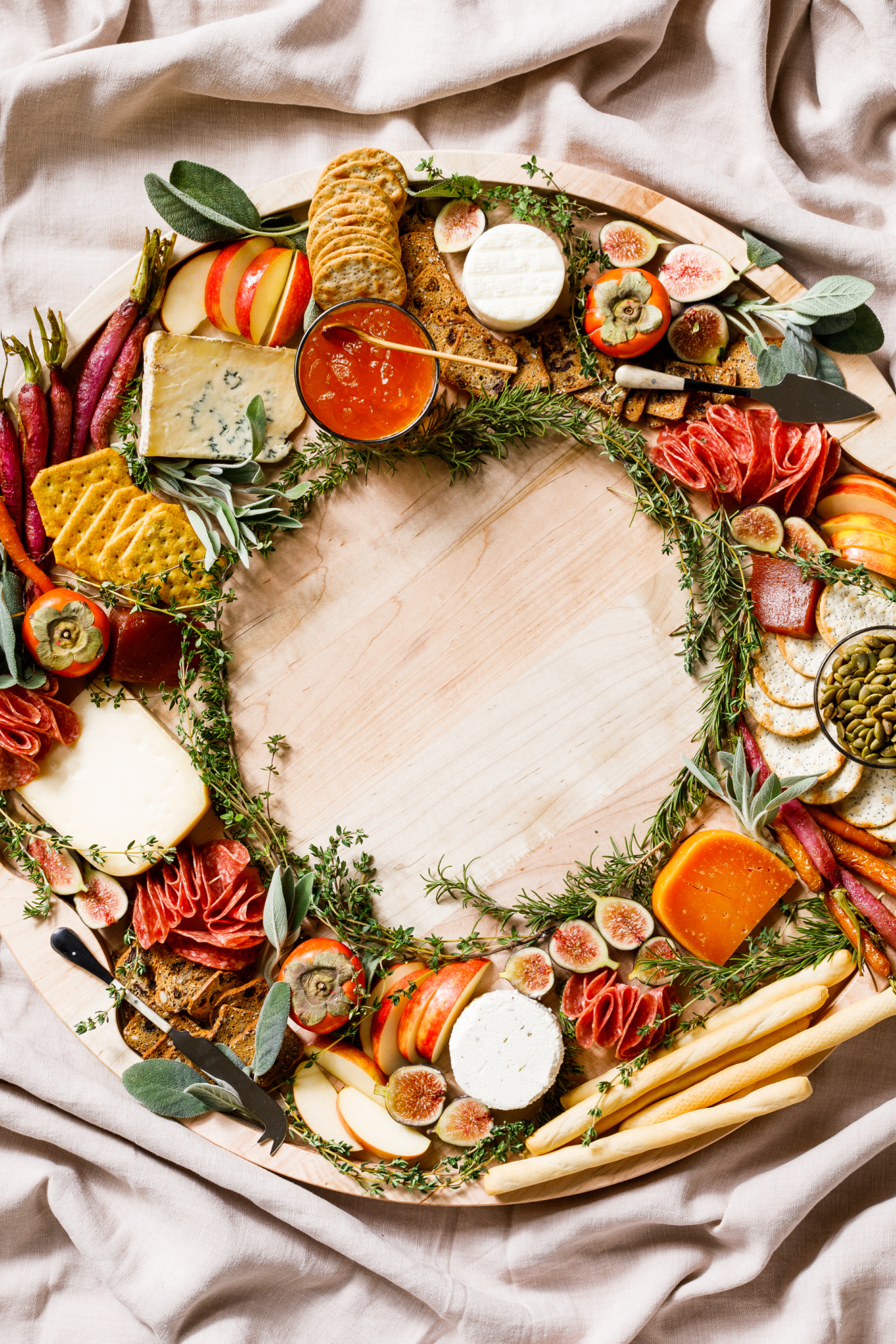 Fall Cheese Board Wreath - Reluctant Entertainer