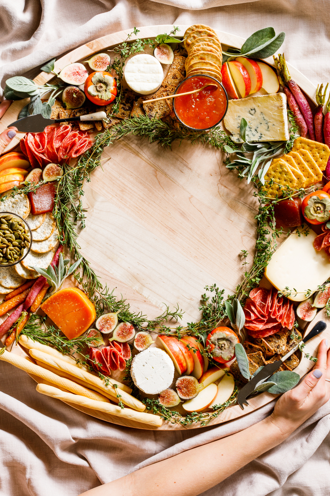 Fall Cheese Board Wreath - Reluctant Entertainer