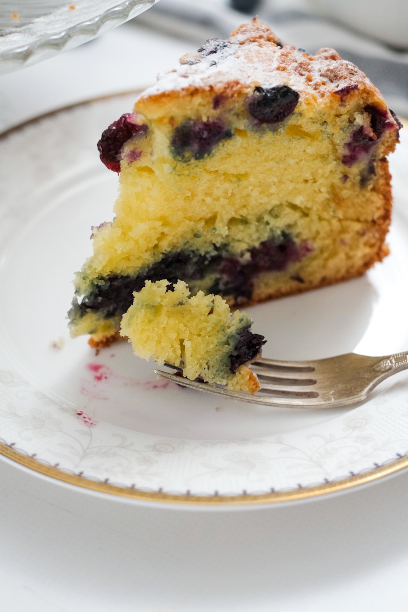 Sour Cream Blueberry Cake - Reluctant Entertainer