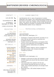 Reverse Chronological Format Resume Templates