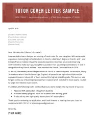 Letter Of Recommendation For Math Tutor Student And Teacher
