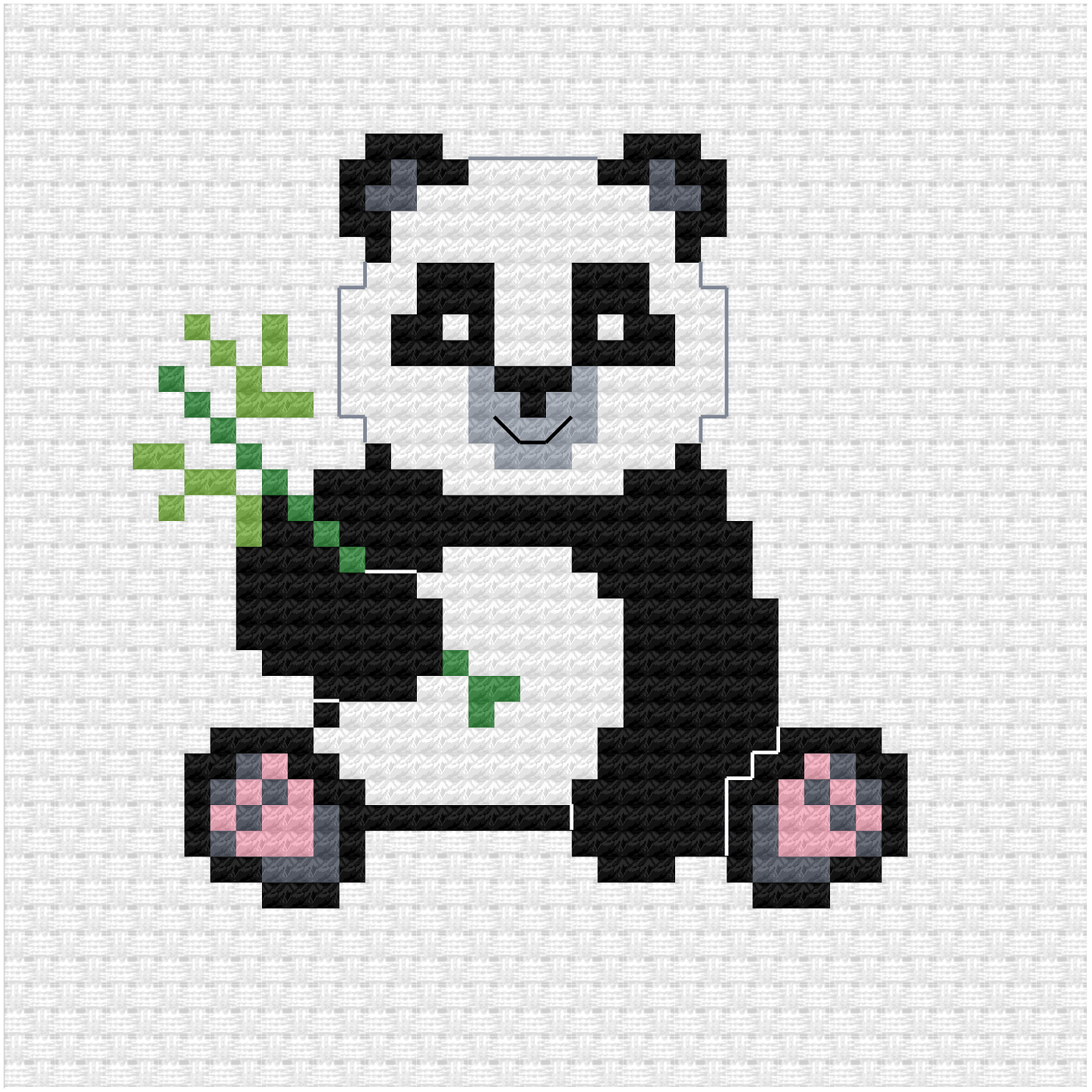 Panda cross stitch pattern - Ringcat Design