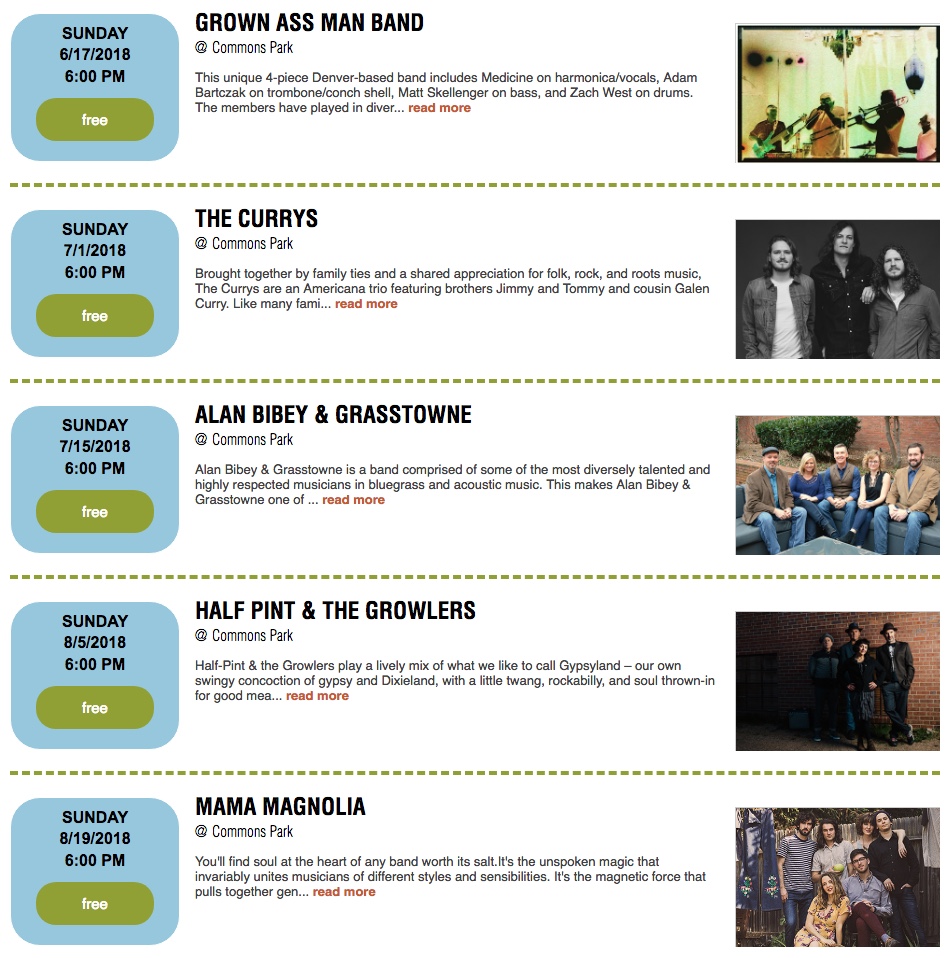 Commons Park Summer Series - Riverfront Park in Denver | milehimodern