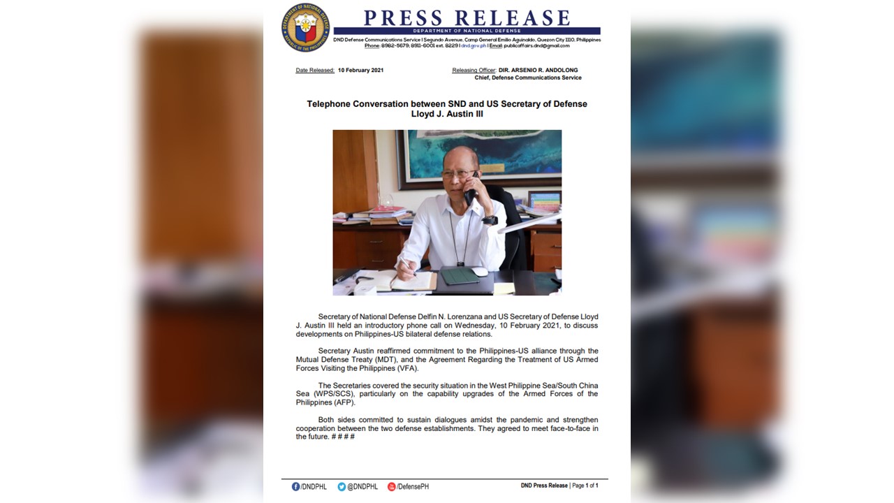 Mutual Defense Treaty at Visiting Forces Agreement, muling pinagtibay ...