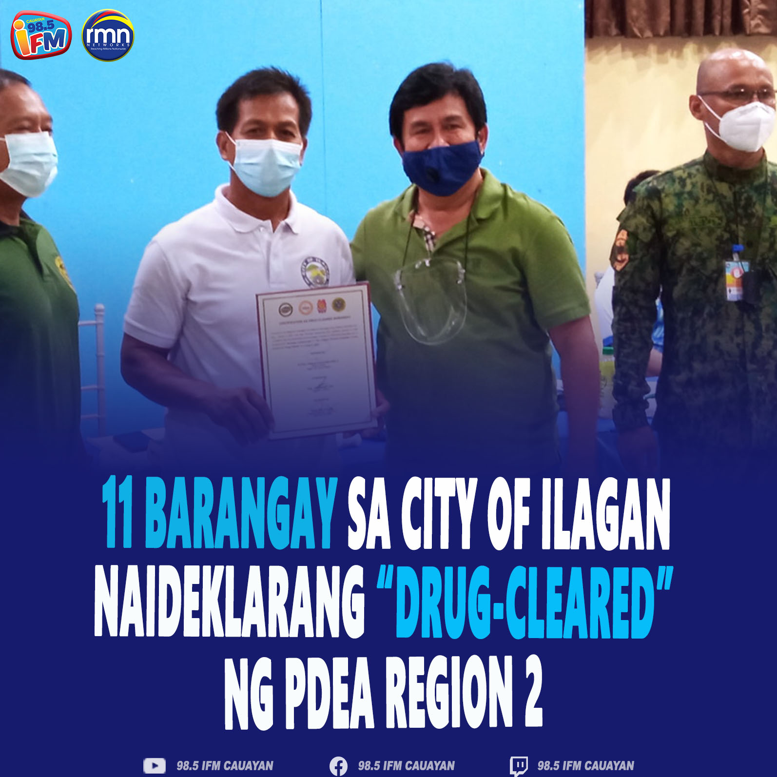 11 Barangay sa City of Ilagan, Naideklarang “Drug Cleared” ng PDEA ...