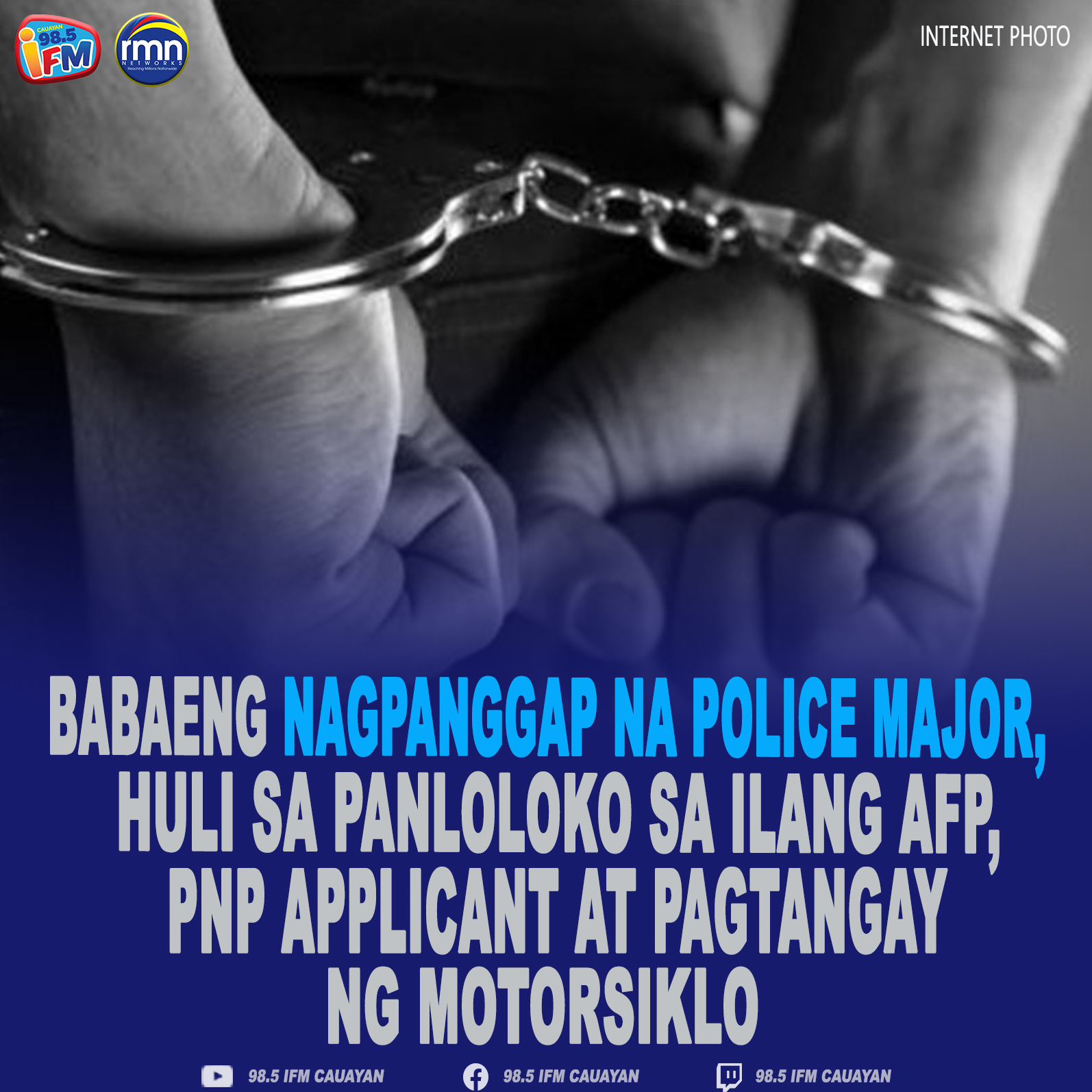 22-ANYOS NA BABAENG NAGPANGGAP NA POLICE MAJOR, HULI SA PANLOLOKO SA ...