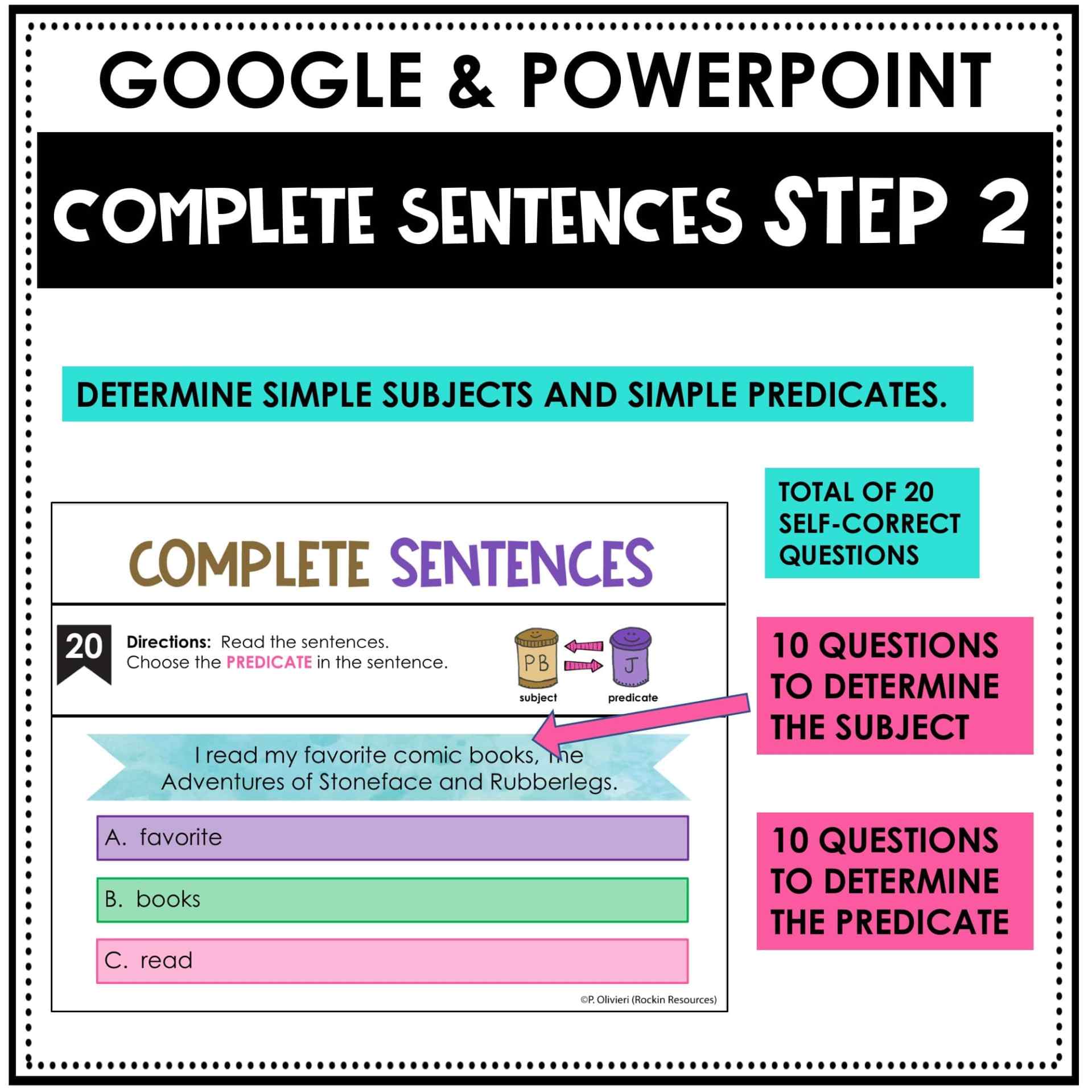 5th Grade Digital Step-by-Step Complete Sentences Practice | Rockin ...