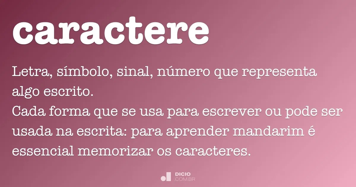 O Que São Caracteres