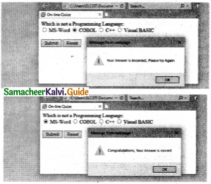 Samacheer Kalvi 11th Computer Applications Guide Chapter 16 Javascript ...