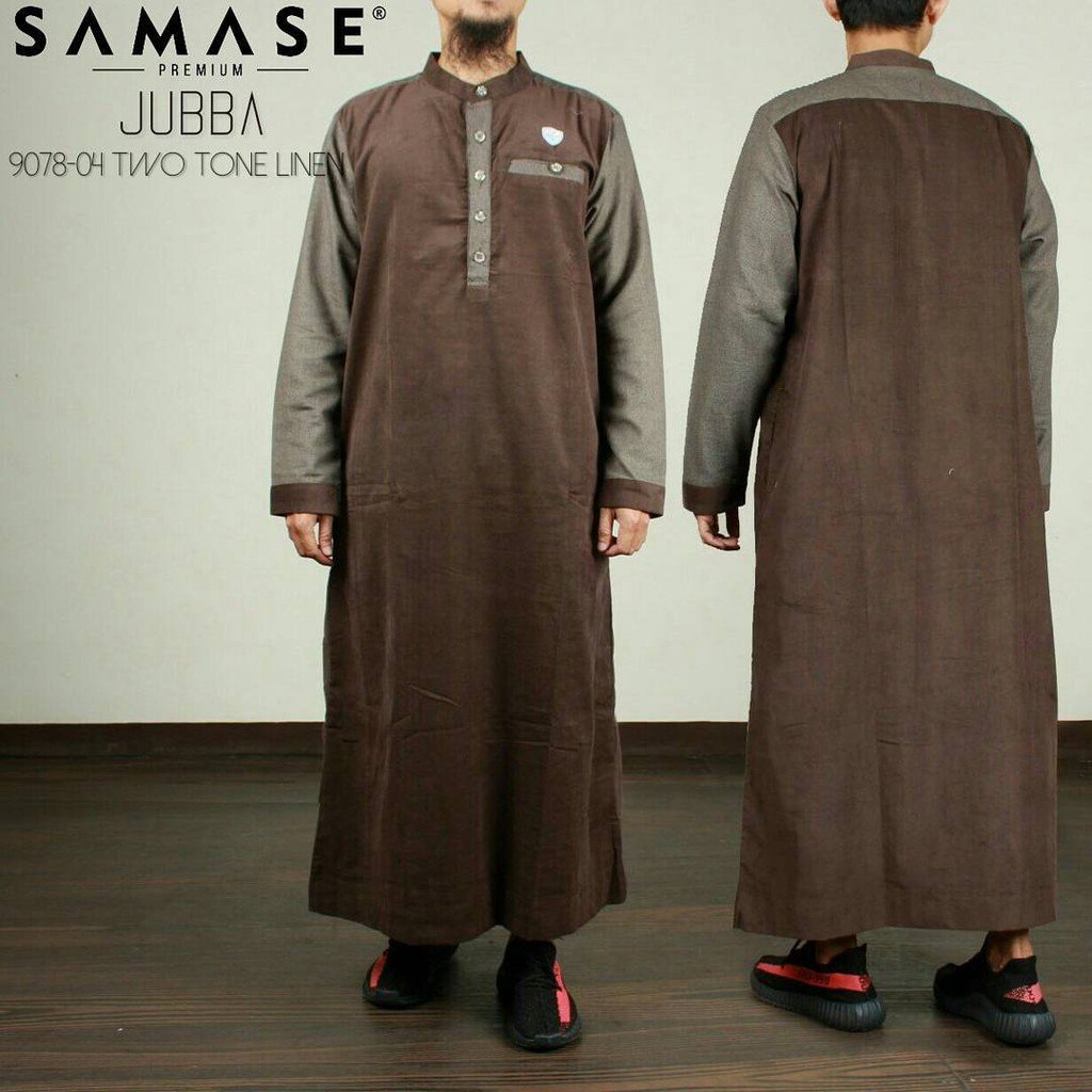 SAMASE 9078-04 JUBAH PREMIUM COKLAT TUA BINTIK - Samase Clothes - Its ...
