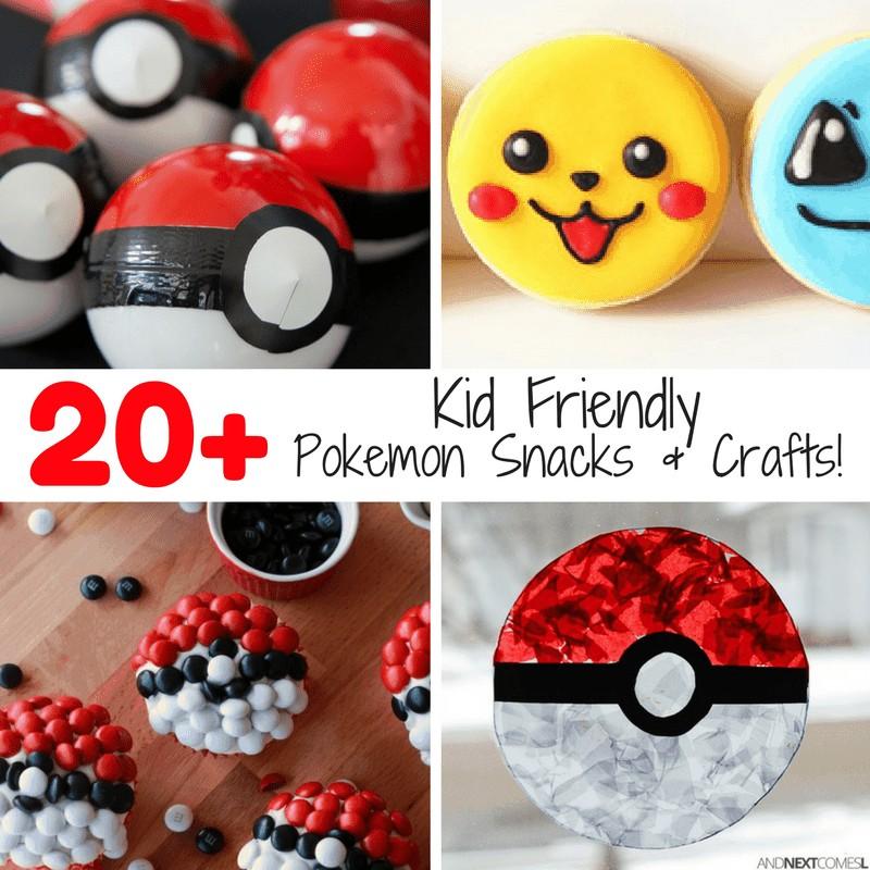 20+ Kid Friendly Pokemon Crafts and Snacks