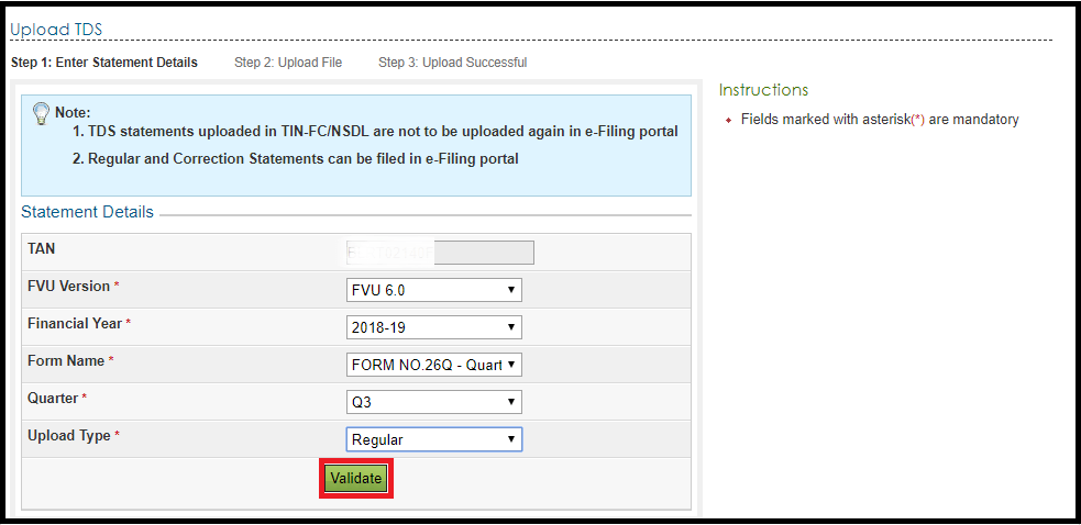 How to e- file TDS return - Step by step procedure