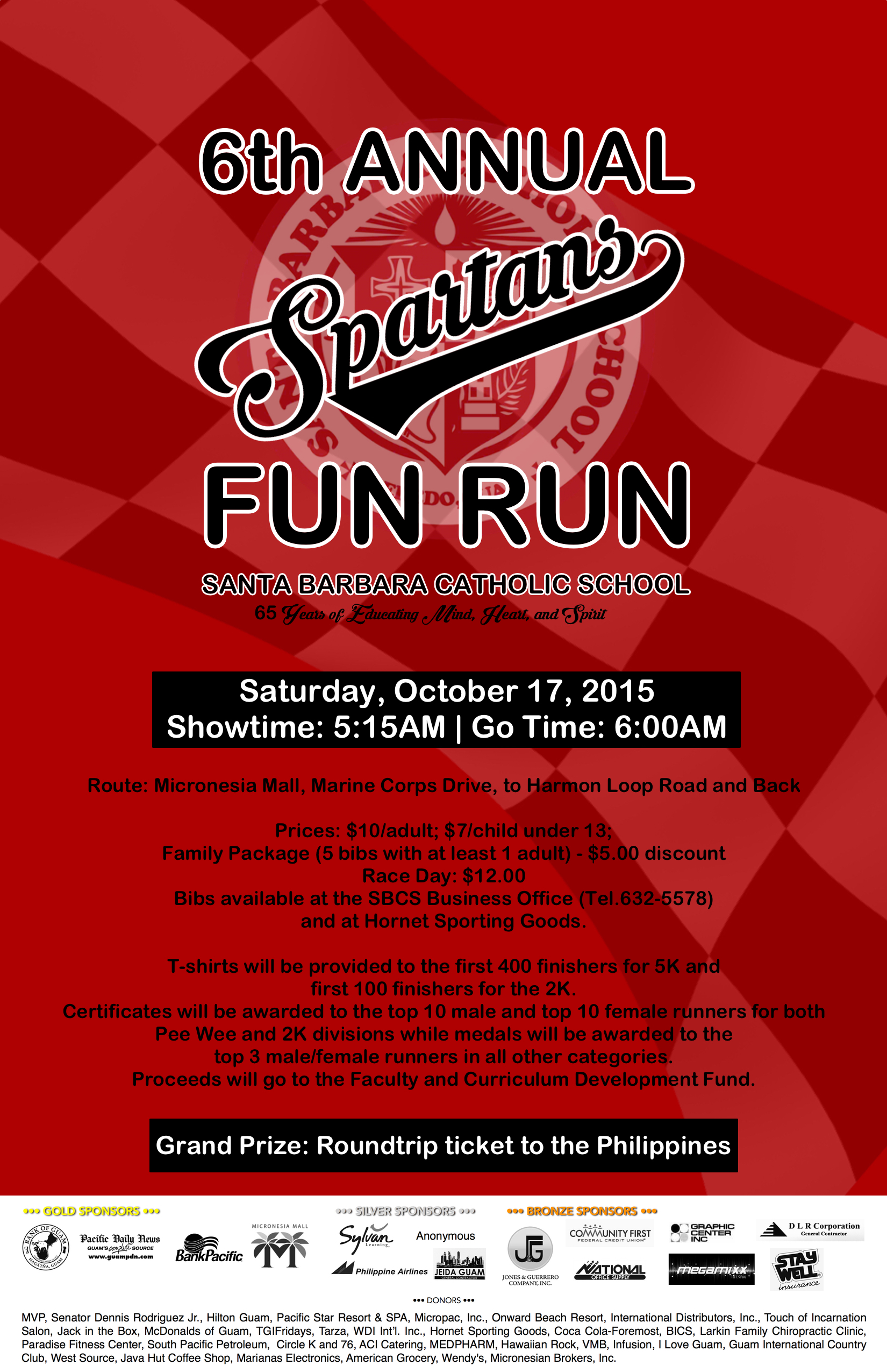 6th Annual Spartans 5K Fun Run | Santa Barbara Catholic School • Guam ...