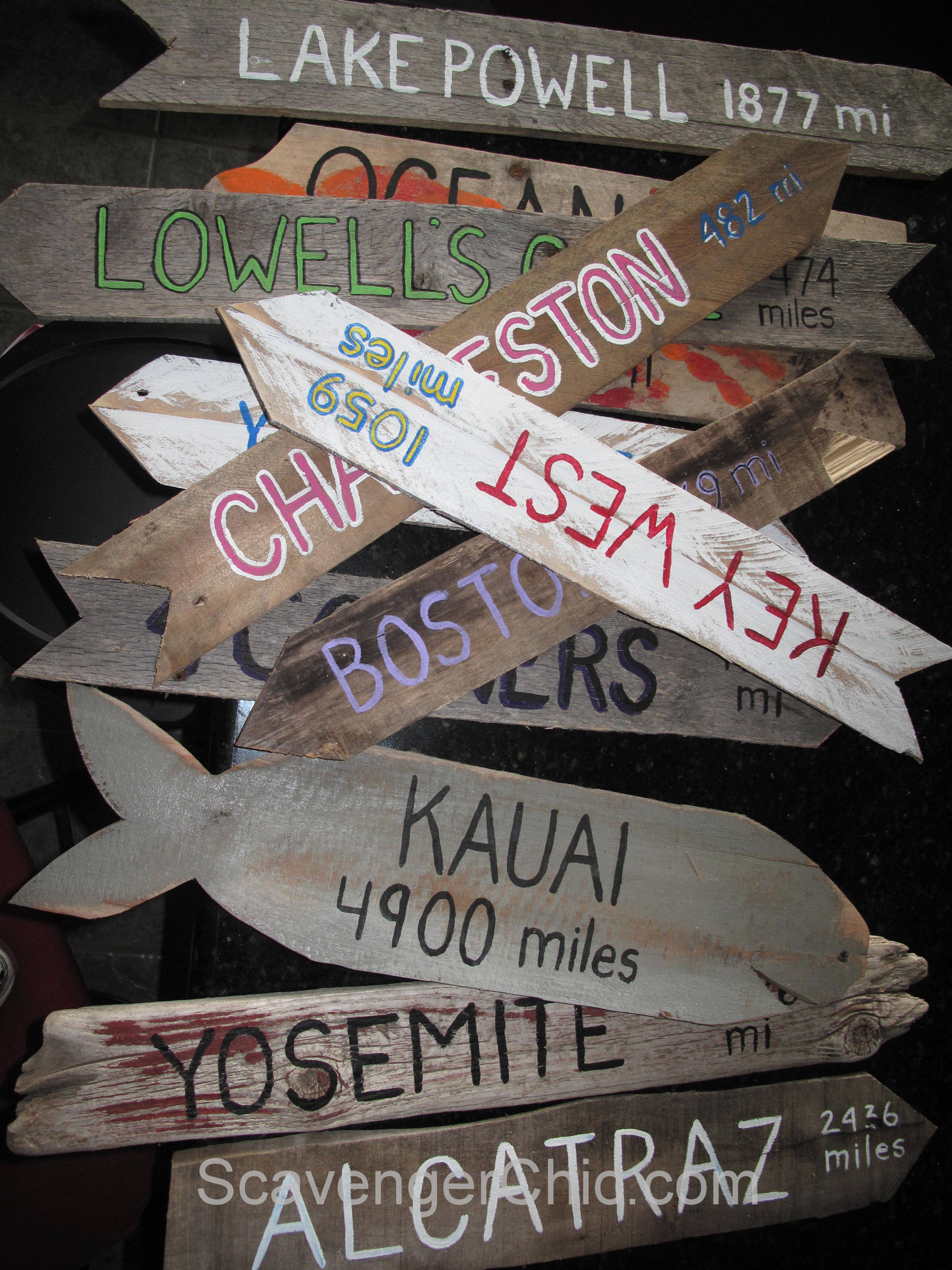 Wooden Sign Post Tutorial - Scavenger Chic